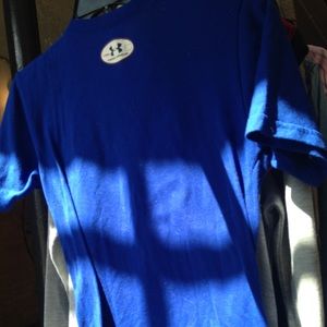 Under Armour | Shirts & Tops | Under Armour Boys Loose Small Blue Doubt ...